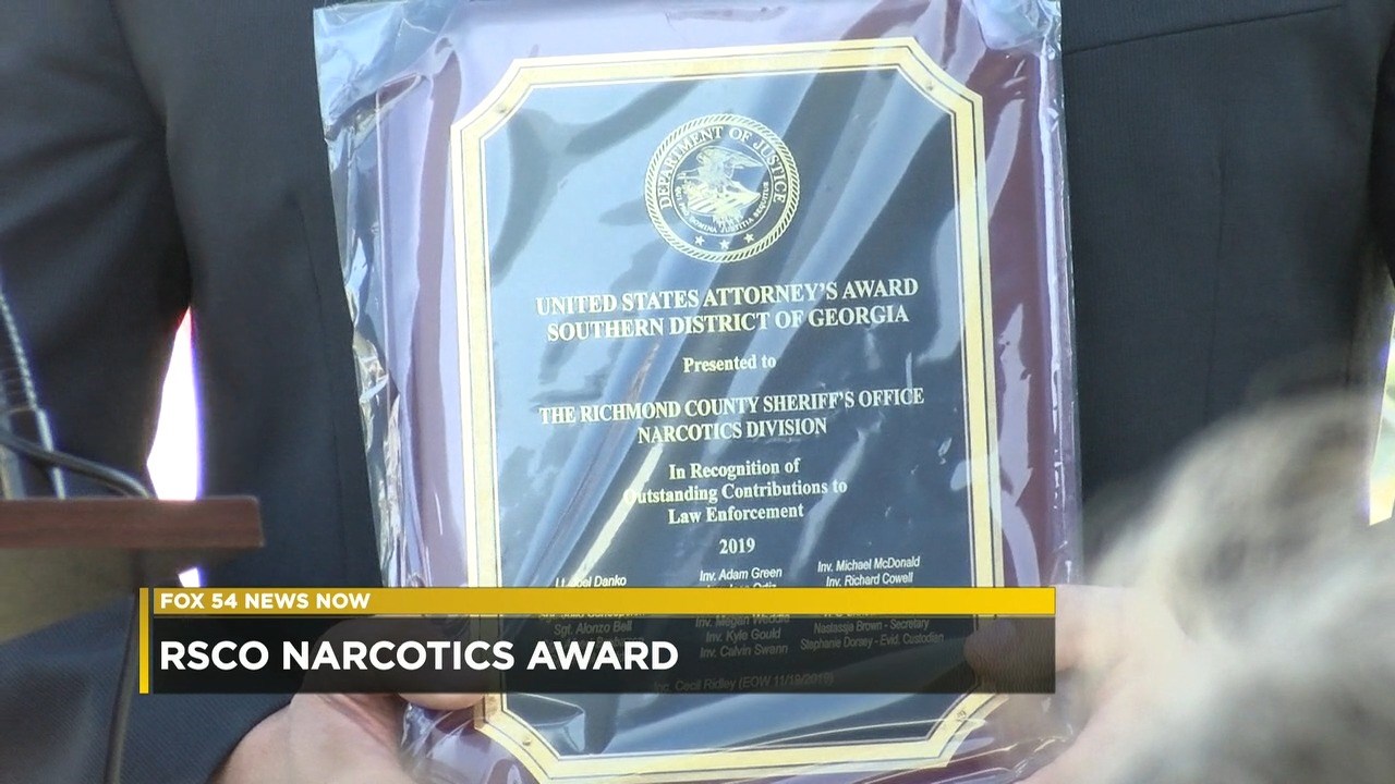 Richmond County Sheriffs Office Narcotics Division Receives Award For